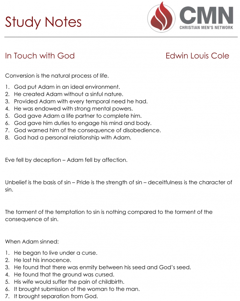 A Man & His God: In Touch with God - The Maximized Man