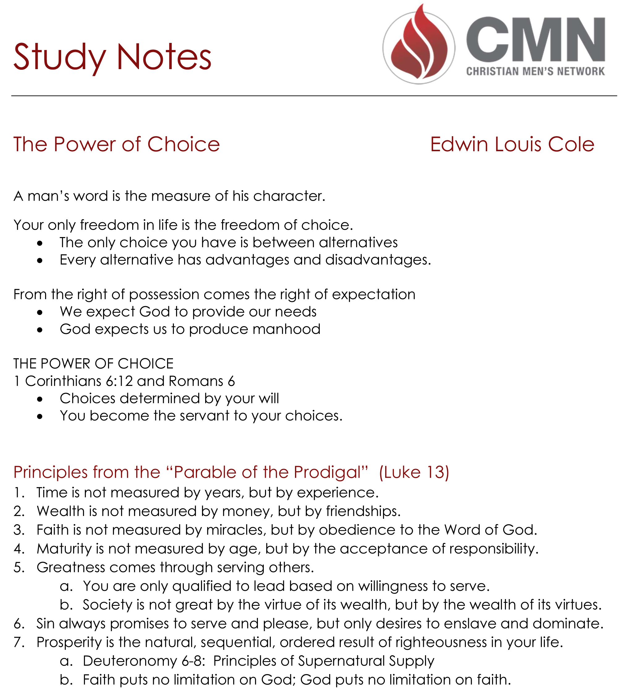 A Man & His God: The Power of Choice - The Maximized Man